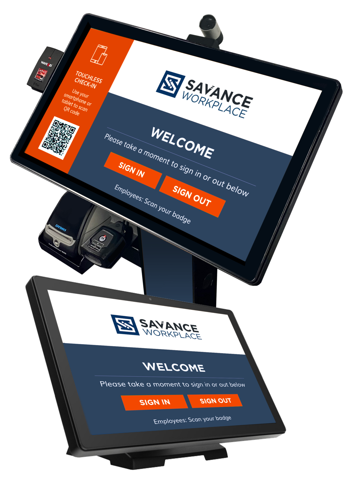 visitor-management-touchless-check-in-prox-reader-label-printer-barcode ...